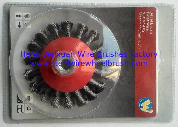 115mm M14 Bevel Brush Knot Wire Steel Wire Brush for Weld Cleaning ...