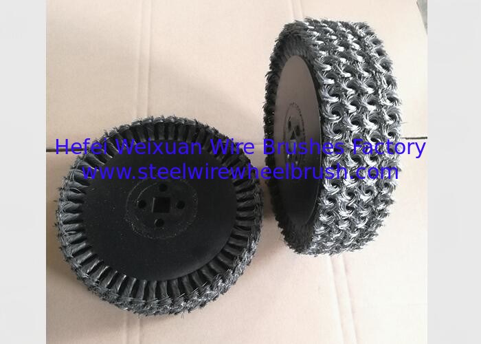 Twisted Multilayer Wire Wheel Brush 12 Inch OD For Metal Tube Rust Removal