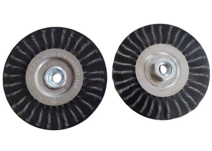 150mm Polyflex Encapsulated Threaded Knot Wheel Brushes for Rust Removal