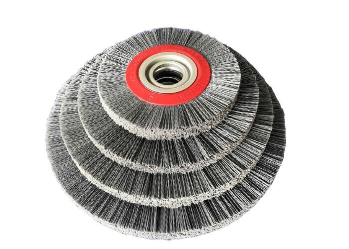 6'' Radial Nylon Abrasive Wheel Brush with Long Life for Deburring Gear