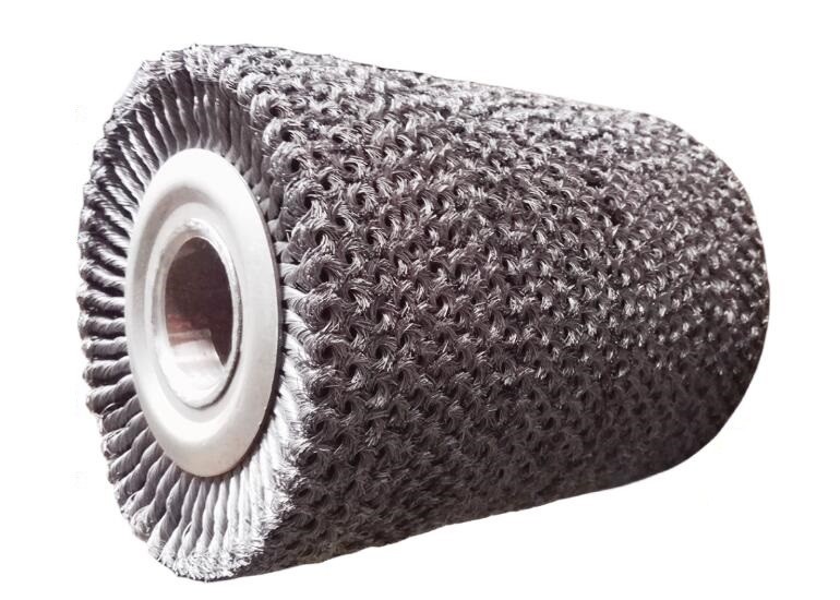 12 Inch OD Multi-Layer Twisted Wire Roller Brush for Fast Rust Removal