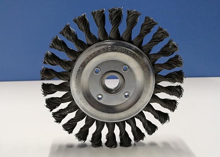 150mm x 22mm Knotted Wire Wheel Brush for Rust and Slag Removal
