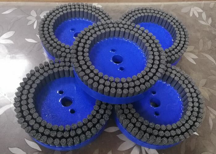 Composite Disc Silicon Carbide Brush / Abrasive Filament Brushes High ...