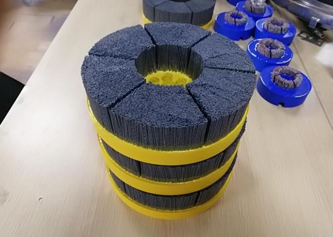 Segment Type CNC Deburring Brushes / Nylon Abrasive Cup Brush For Deburring