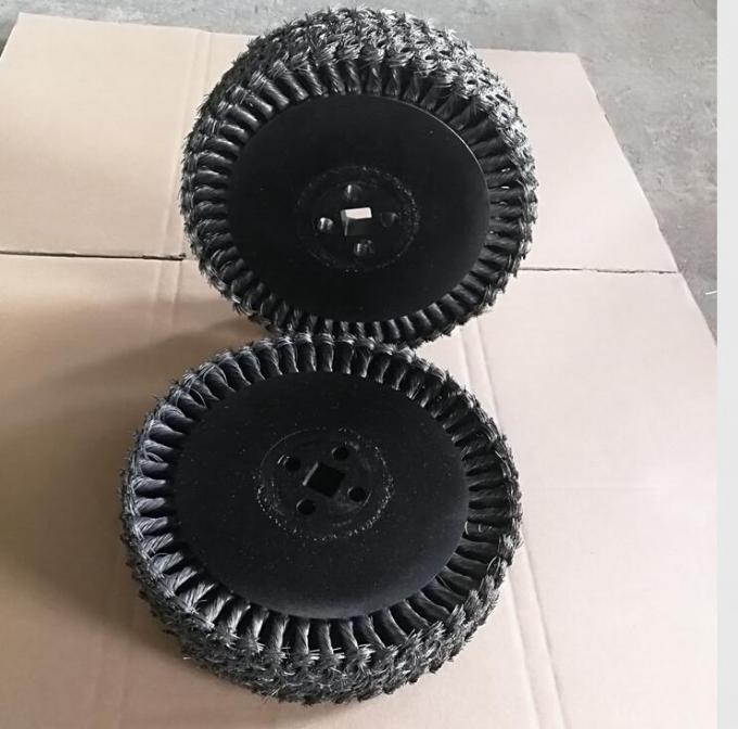Twisted Multilayer Wire Wheel Brush 12 Inch OD For Metal Tube Rust Removal